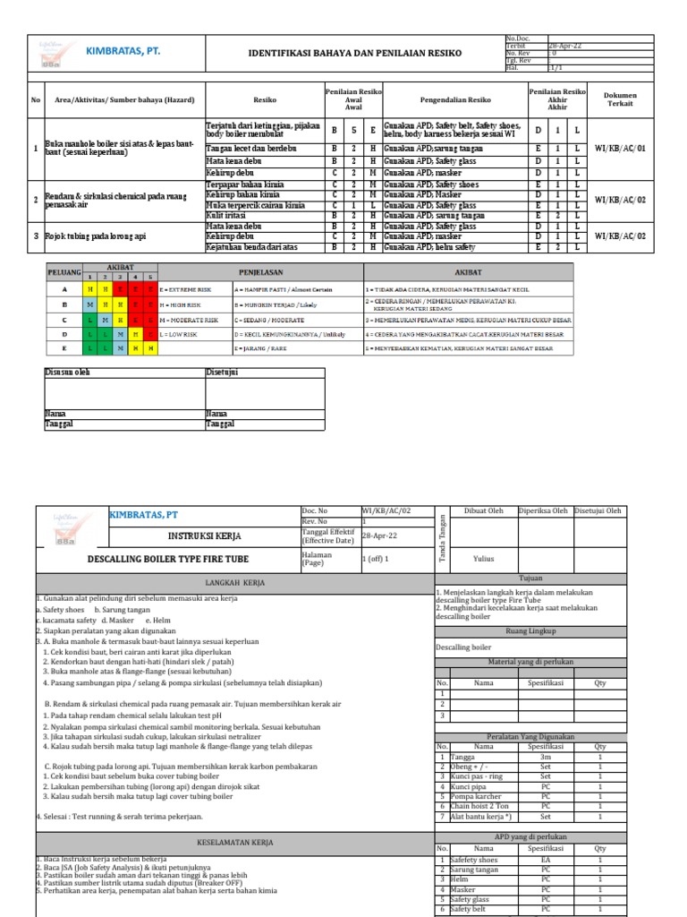 JSA & IK Boiler | PDF