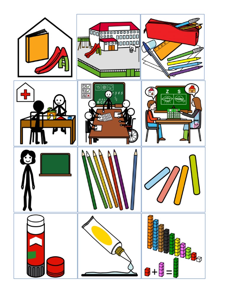Pictogramas Materiales Escolares | PDF