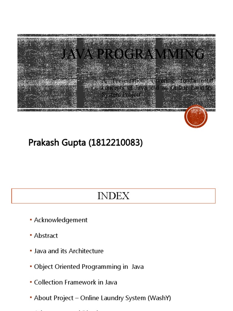 Java Programming: Prakash Gupta (1812210083) | PDF | Java (Programming Language) | Method ...