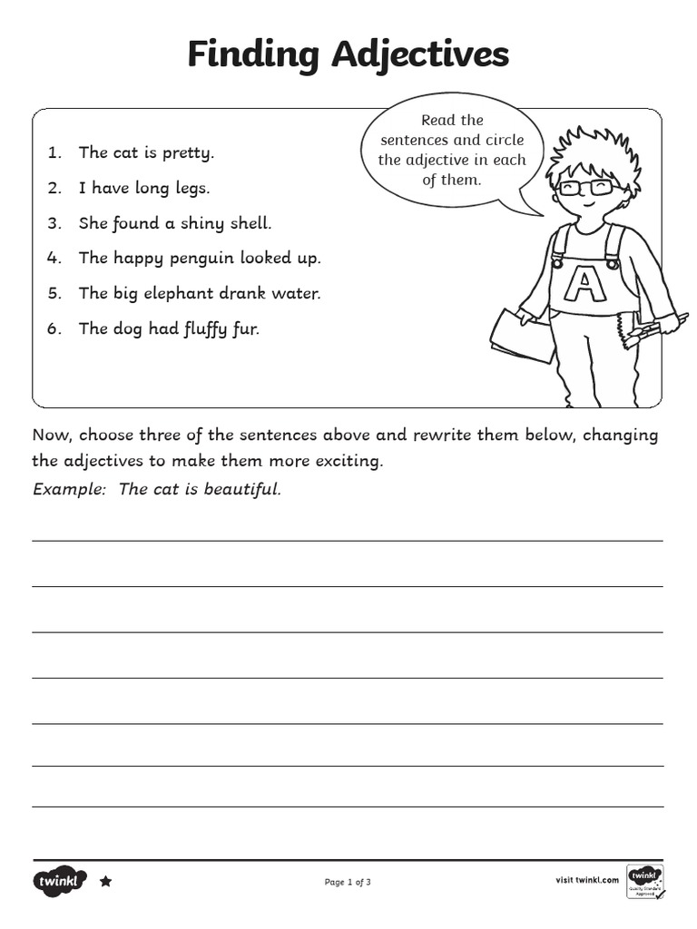 Exciting Adjective Activities | PDF | Language Arts & Discipline