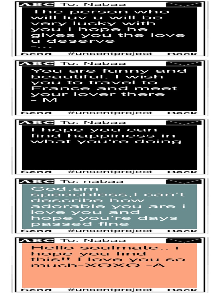 Unsent Project Archive - The Unsent Project | PDF