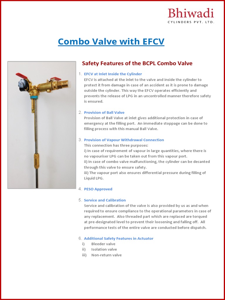 Combo Valve With EFCV | PDF | Valve | Equipment