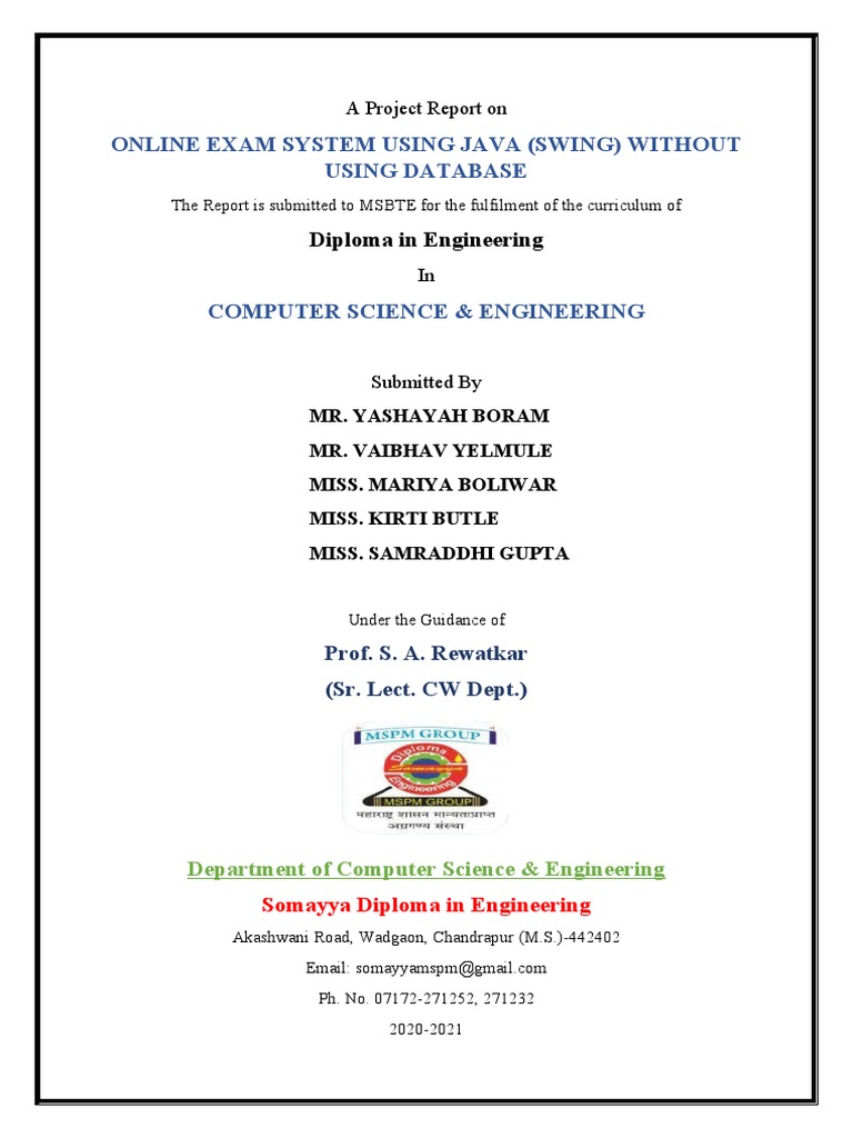 Online Exam System Using Java (Swing) Without Using Database | Download ...