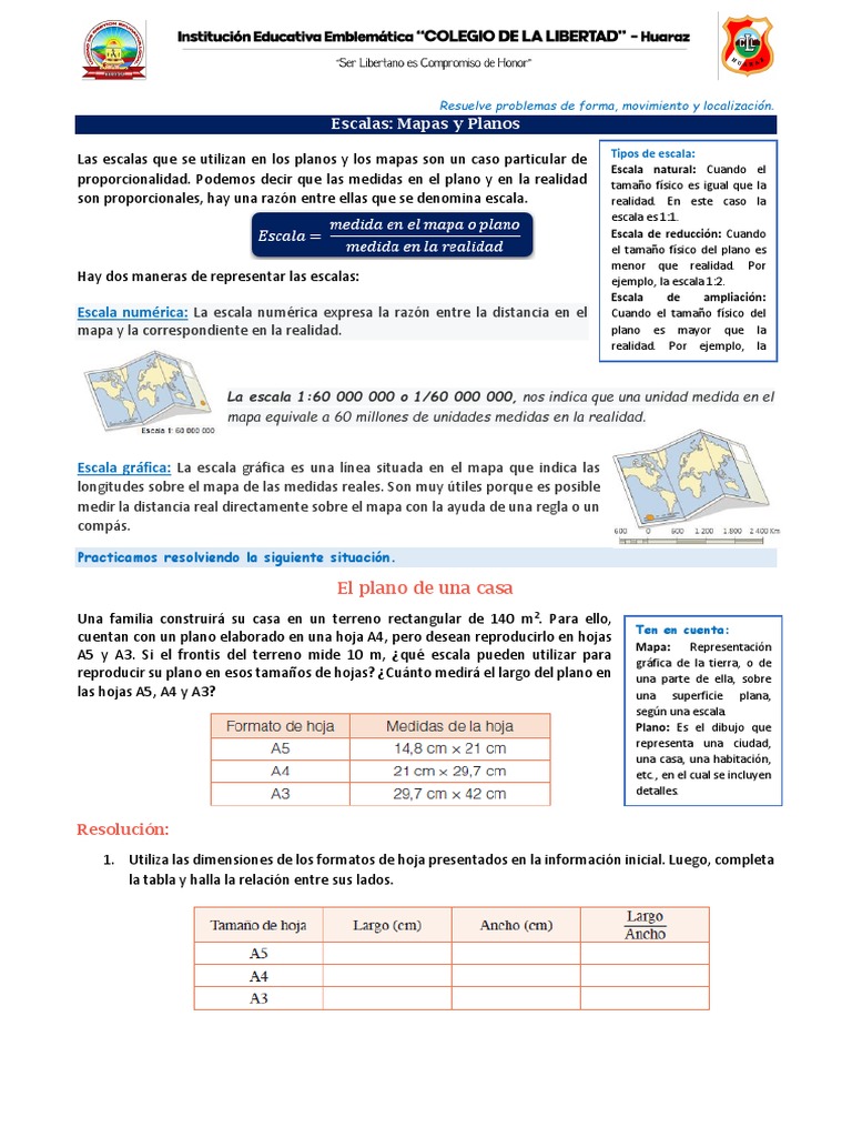 Escalas - Mapas y Planos | PDF | Mapa