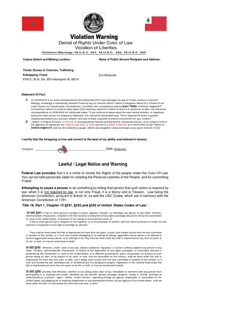 PUBLIC NOTICE" Violation Warning !!! | PDF