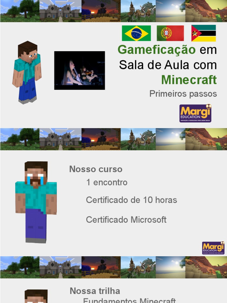 Minecraft Na Sala Education E Bedrock Primeiros Passos Heitor Pdf