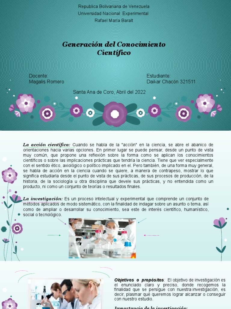 Generacion Del Conocimiento Cientifico. Investigacion L | PDF ...