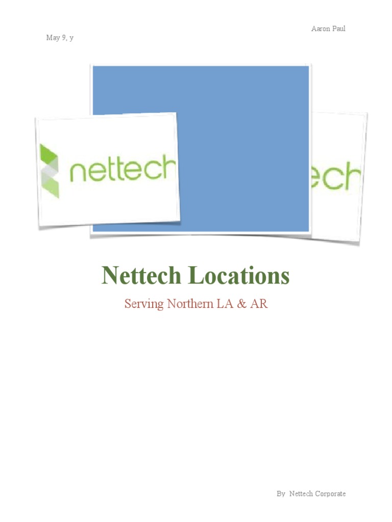 Nettech Brochure Locations | PDF