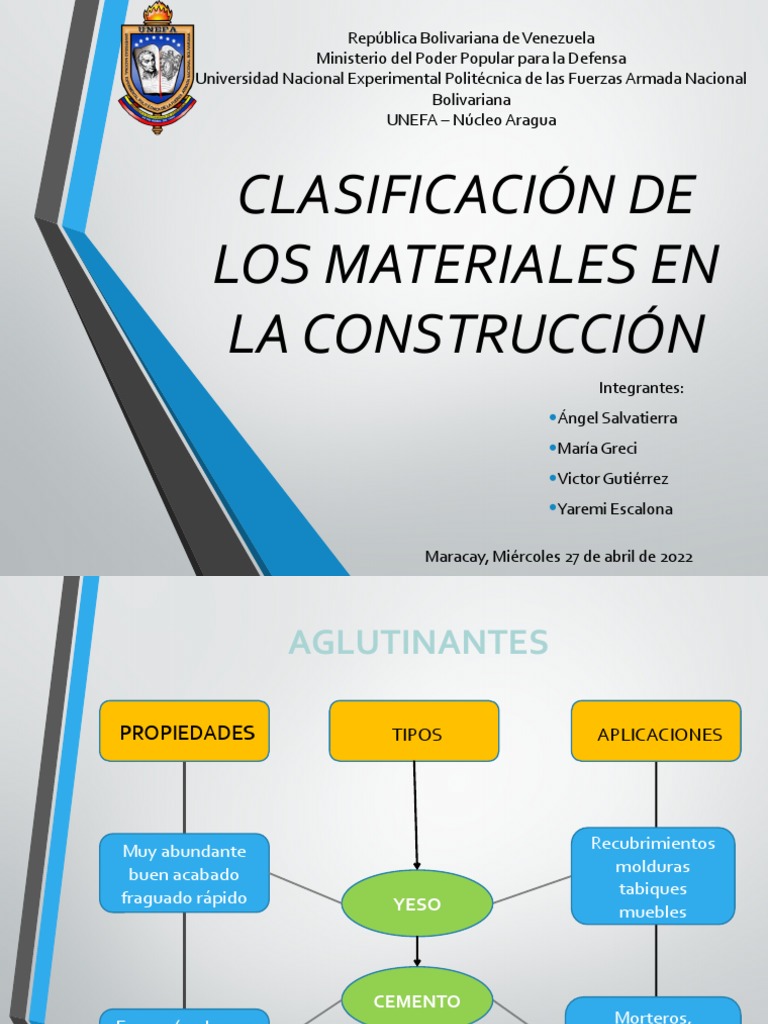 Clasificación de Los Materiales en La Construcción | PDF | Hormigón | Tubería (transporte de ...