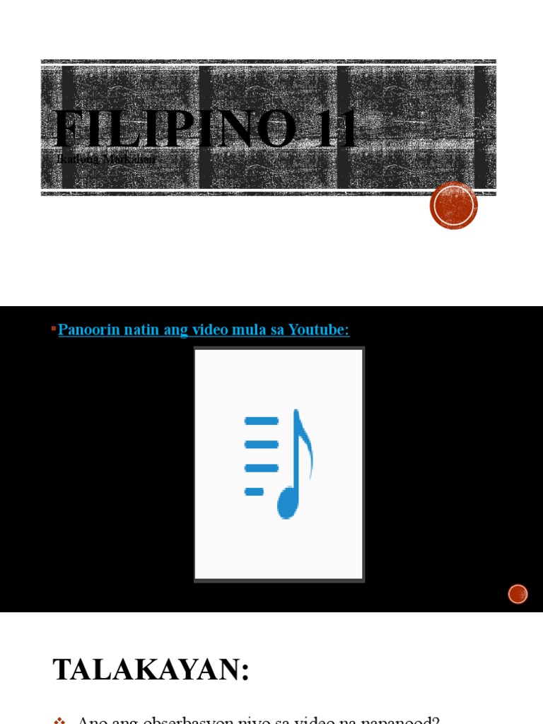 Presentation - COT - Filipino 11 | PDF