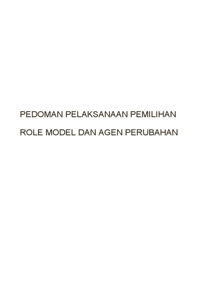 Assessment Role Model Agen Perubahan | PDF
