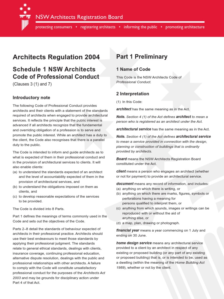 Architects Regulation 2004 | PDF | Architect | Professional Liability ...