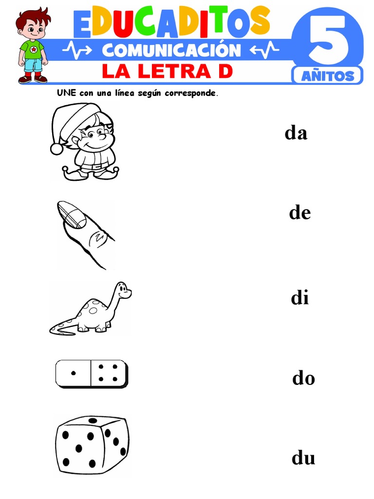 La Letra D para Ninos de 5 Anosmmmm | PDF
