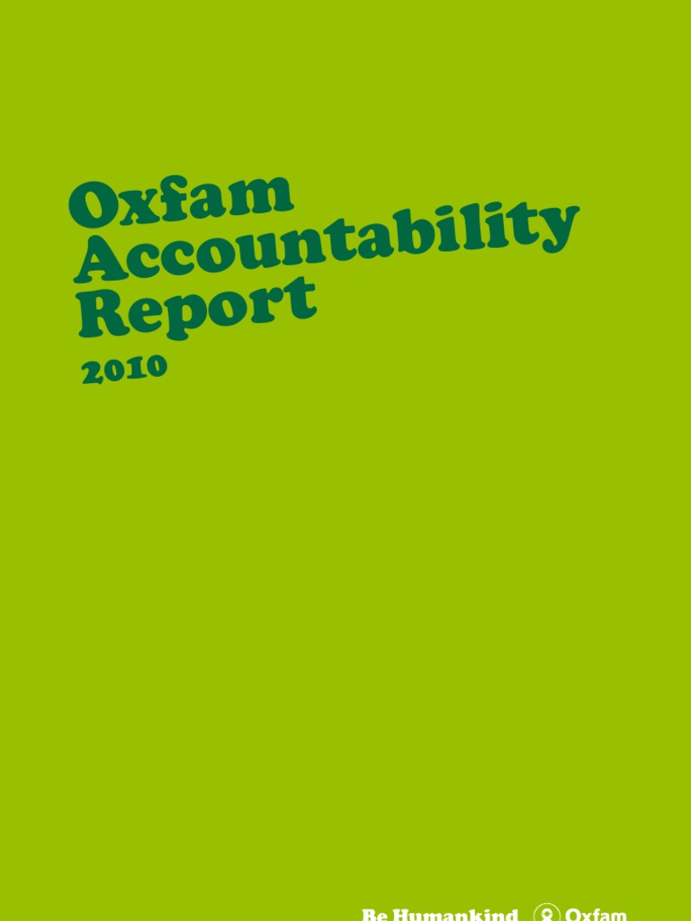 Accountability Report 0910 | PDF | Oxfam | Accountability
