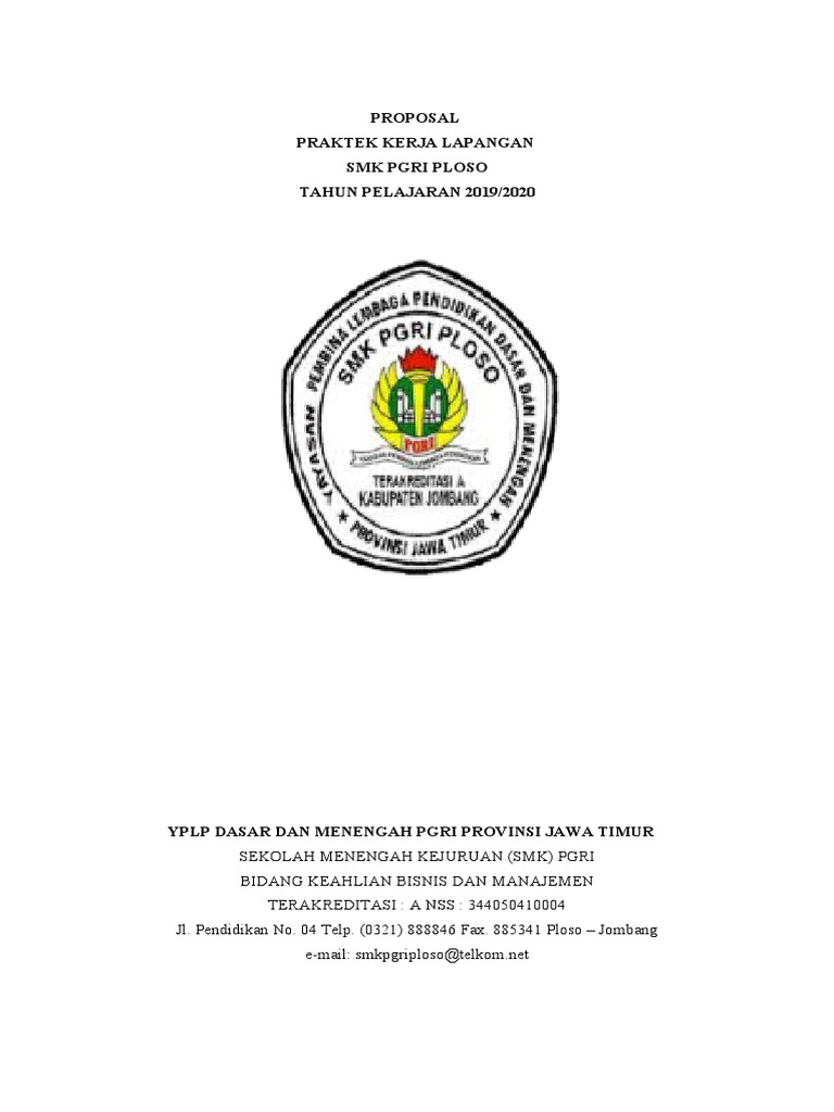 Proposal PKL 2019 Eks Sis New | PDF