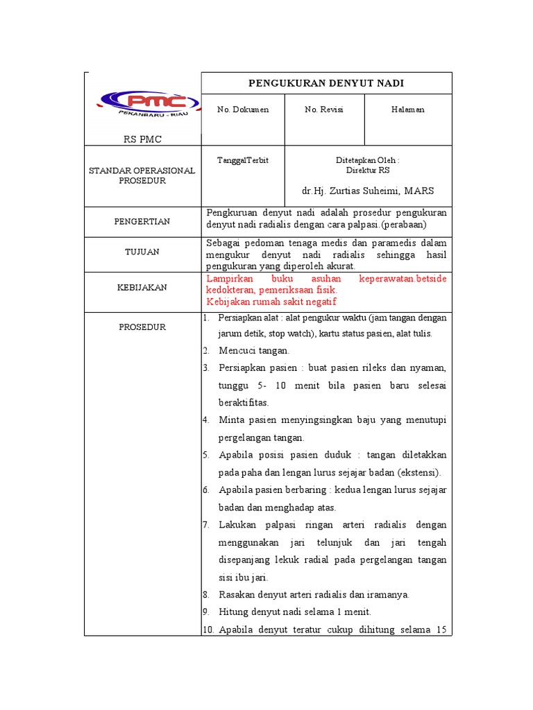 Pengukuran Denyut Nadi Radialis | PDF | Pengembangan Diri | Sains ...