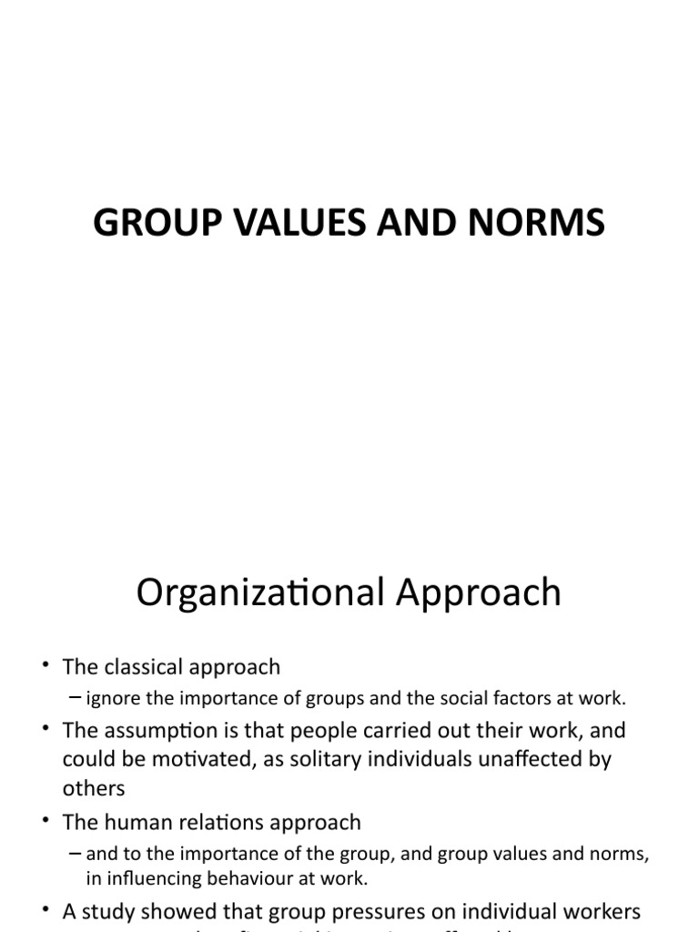 Group Values and Norms | PDF | Cognition | Social Psychology