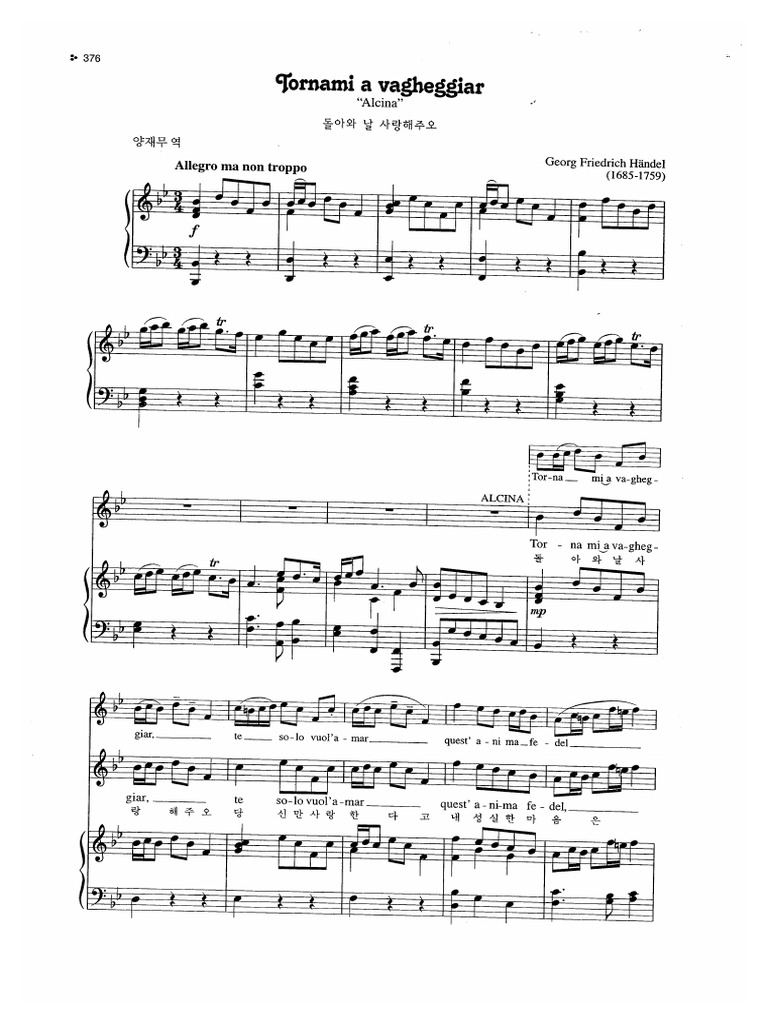 Tornami A Vagheggiar | PDF