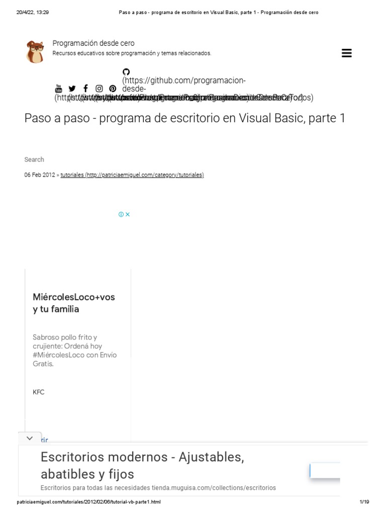Paso a paso - programa de escritorio en Visual Basic, parte 1 ...