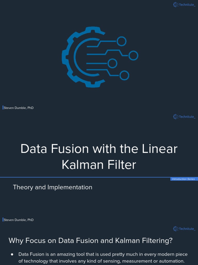 Data Fusion With The Linear Kalman Filter Slides | PDF | Probability ...