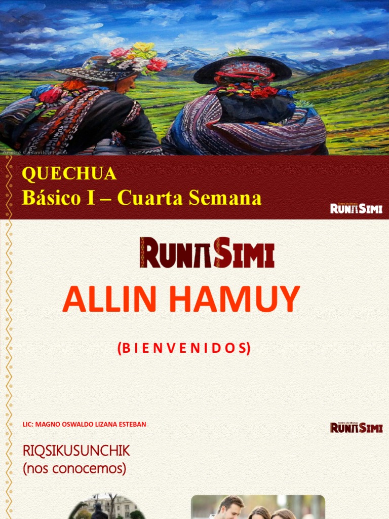 Cuarta Semana Clases - Prof Magno - Runa Simi | PDF | Tecnicas artisticas | Percepción visual