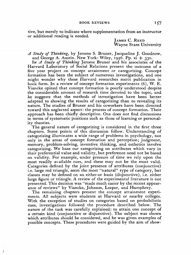 A Study of Thinking | Download Free PDF | Concept | Hypothesis