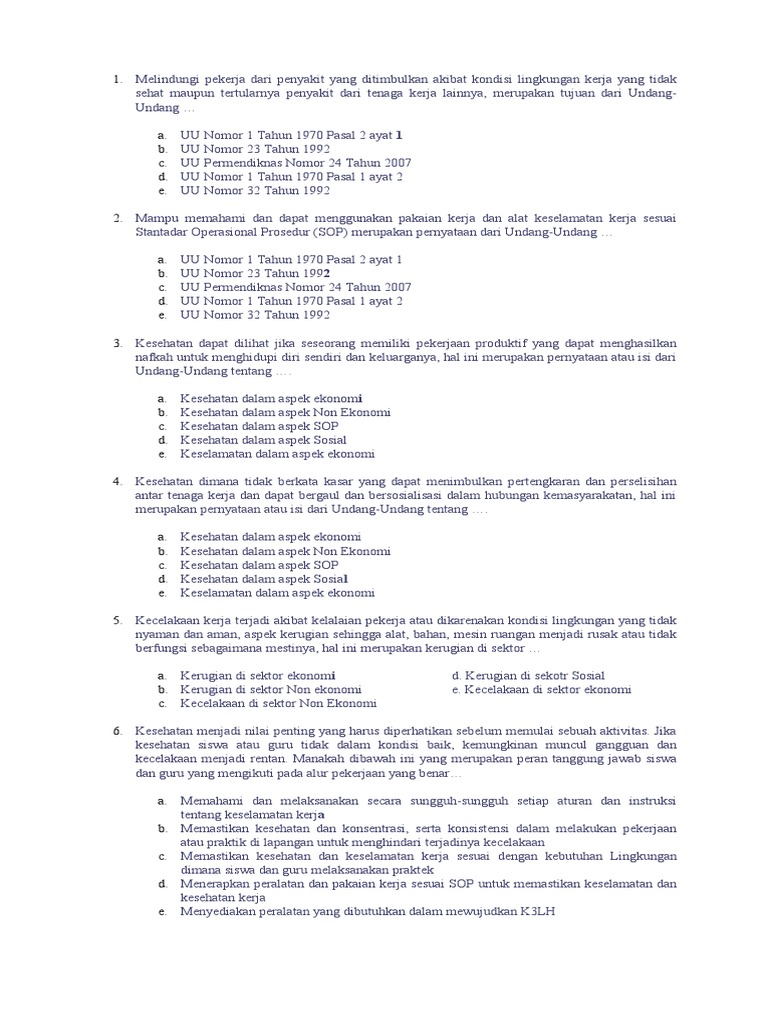 Soal Pilihan Ganda PDTM | PDF