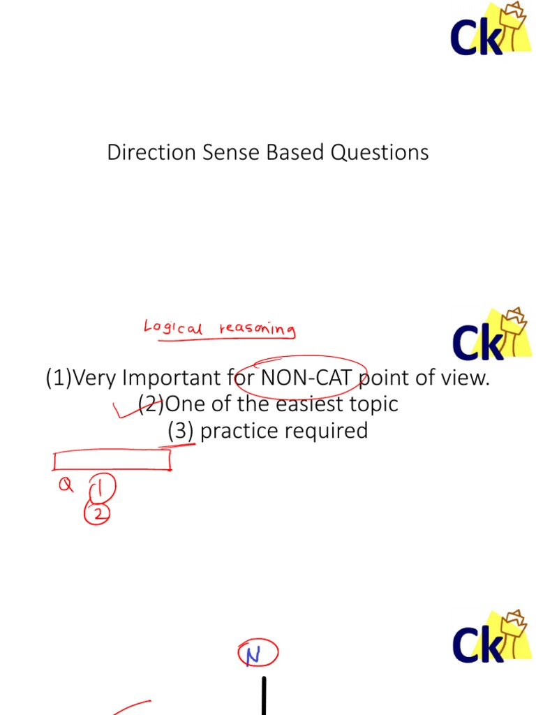 Direction Sense Question | PDF | Travel
