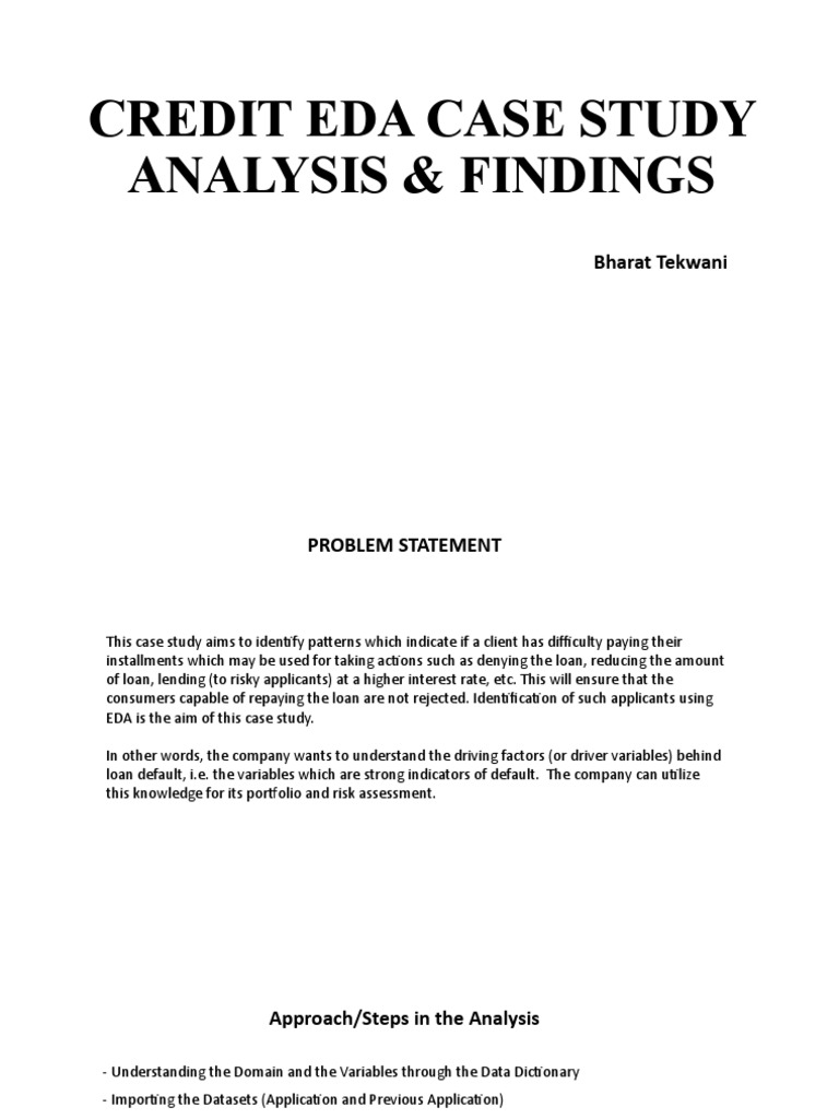 Credit Eda Case Study | PDF | Finance & Money Management