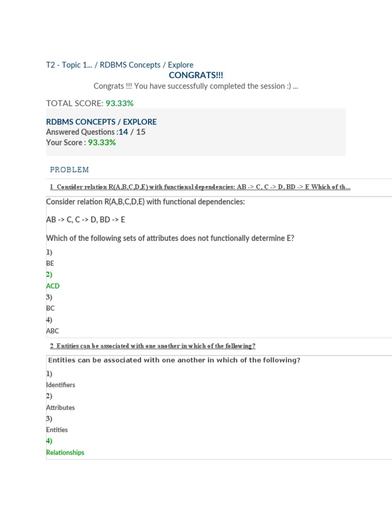 E Box MCQ | PDF | Relational Database | Computer Programming