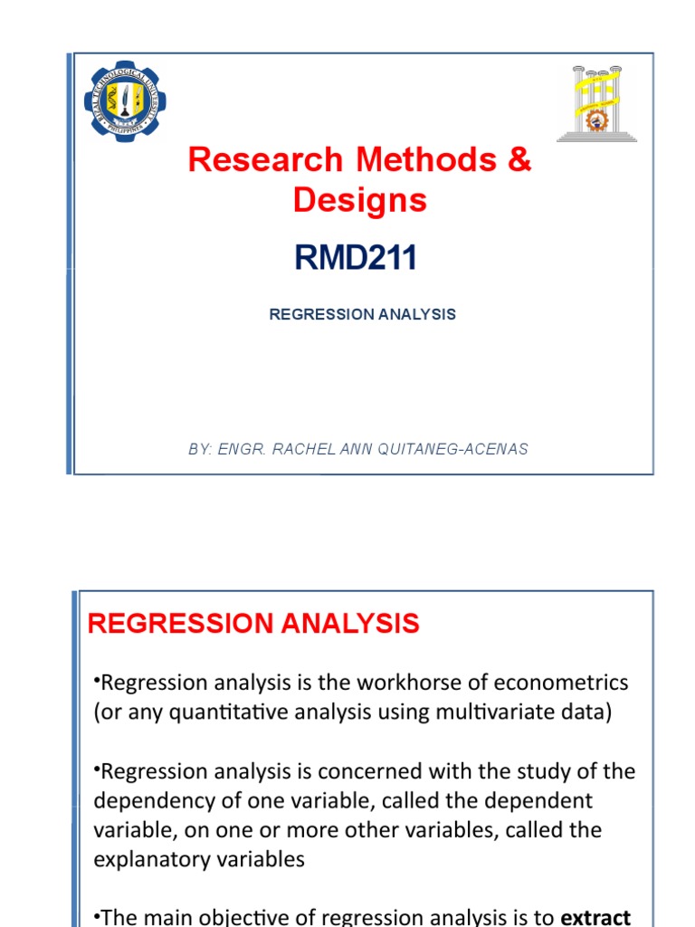 Research Methods & Designs: Regression Analysis | PDF | Regression ...