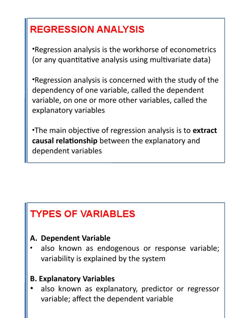 Regression Analysis: Causal Relationship Between The Explanatory and ...
