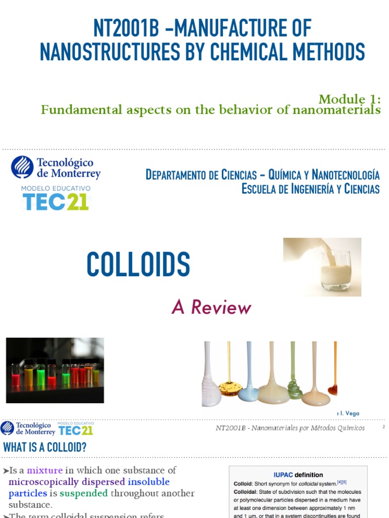 Módulo 1 1.1 Coloides | PDF | Colloid | Gel