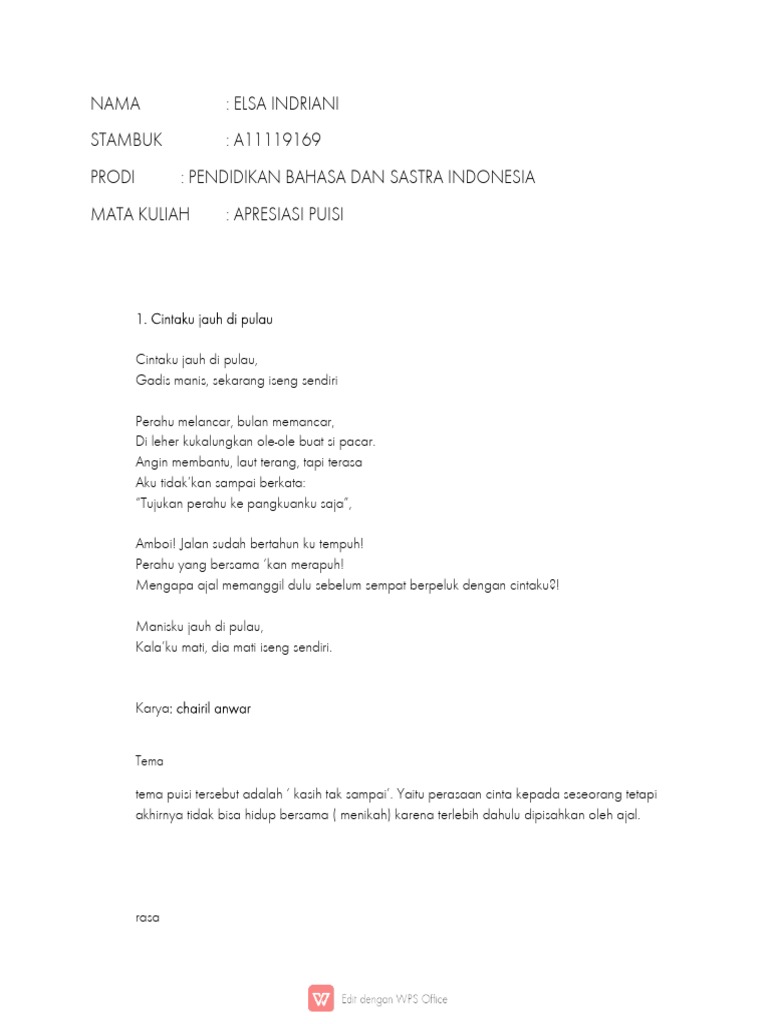 Apresiasi Puisi | PDF