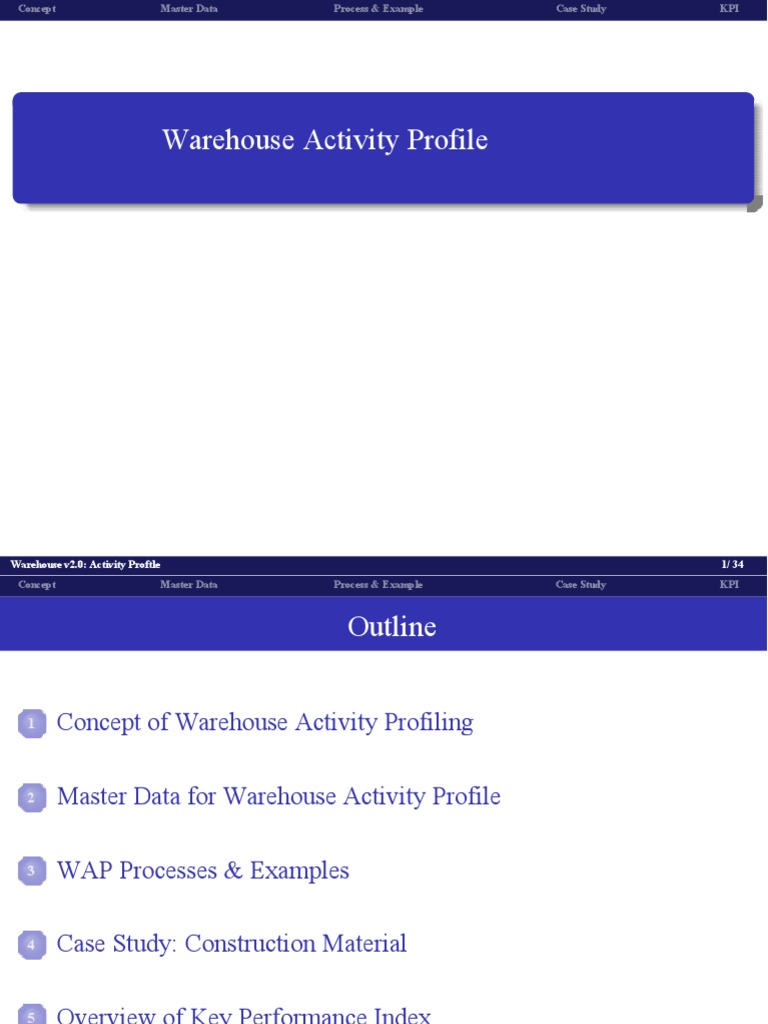 Chapter 2 - Warehouse Activity Profiling | PDF | Warehouse ...