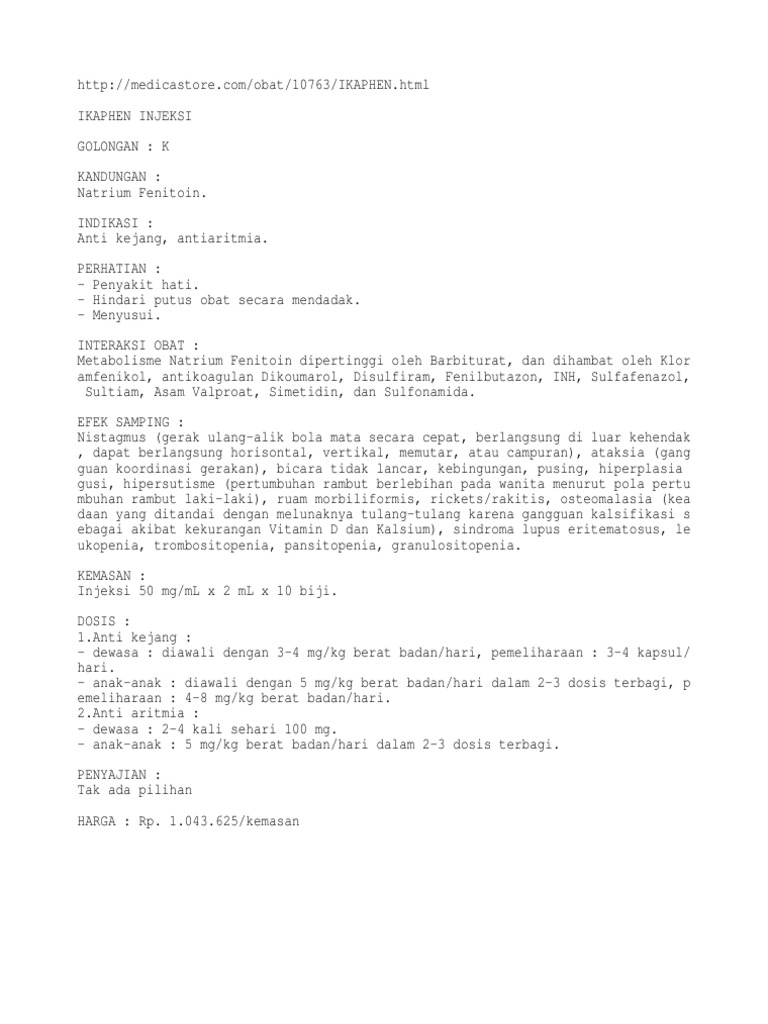 Ikaphen Injeksi | PDF