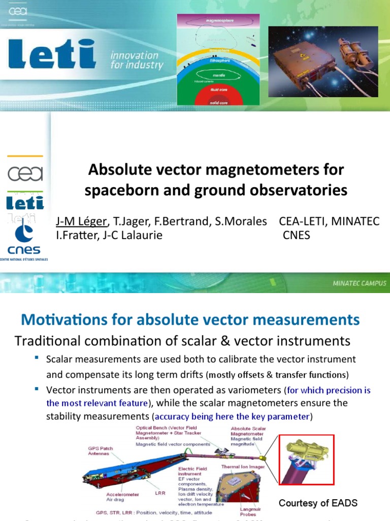 Absolute Vector Magnetometers For Spaceborn and Ground Observatories ...