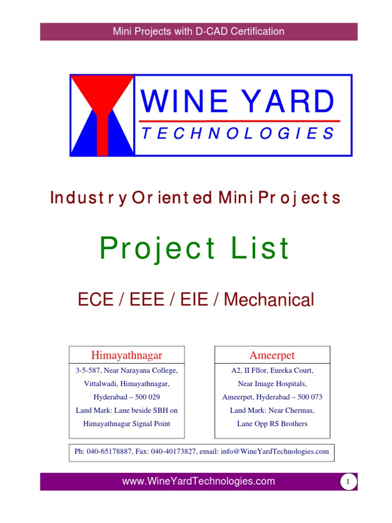 Engineering Mini Projects Guide | PDF | Electric Motor | Power Supply