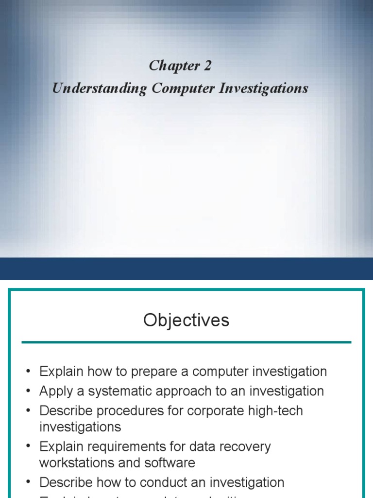 Systematic Approaches and Procedures for Conducting Effective Computer ...