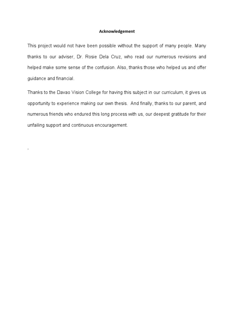 Acknowledgement & Dedication | PDF