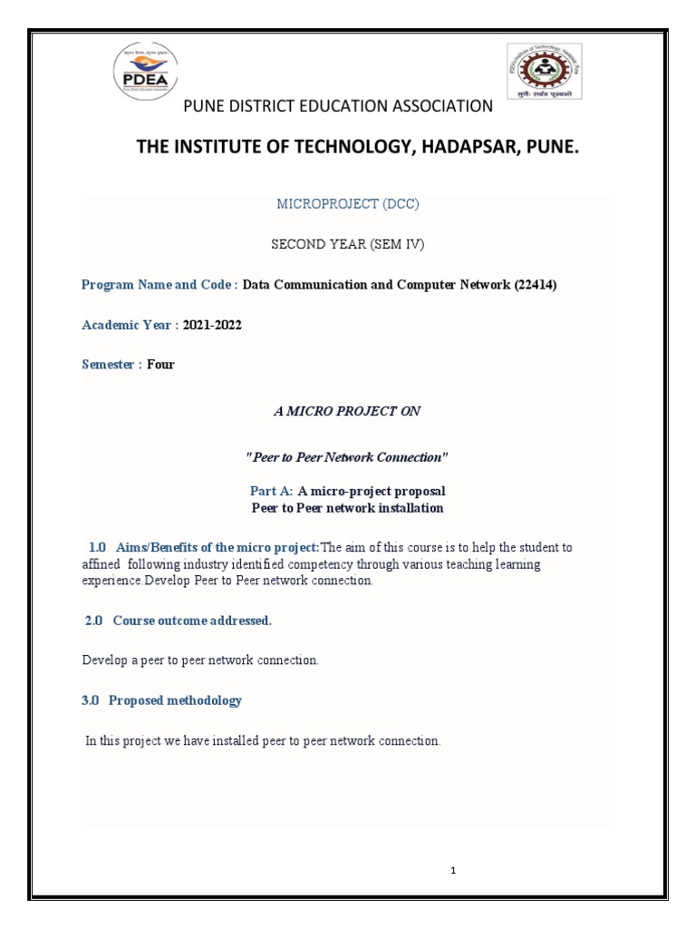 Peer To Peer Microproject | PDF | Computer Network | Server (Computing)