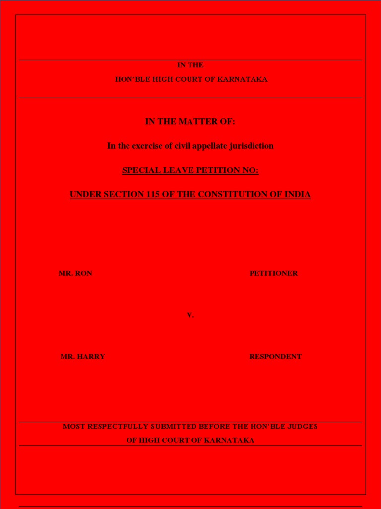 Respondent Moot Memorial Case | PDF | Estoppel | Consideration