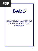 Evaluación BADS del Síndrome Disejecutivo | PDF | Cuestionario | Papel