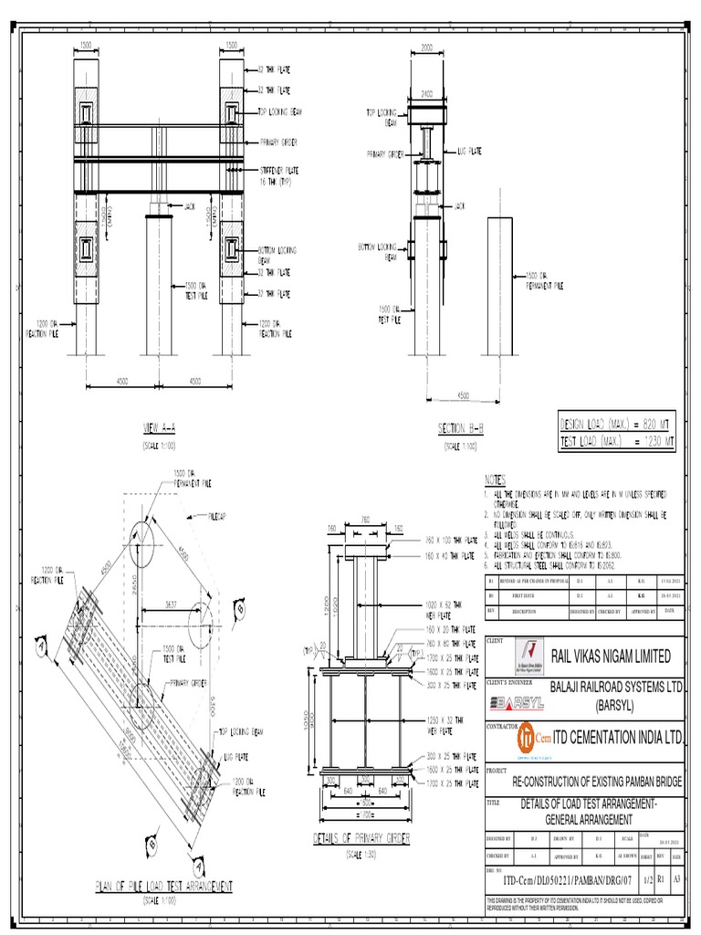 Pamban Bridge Load Test Details | PDF