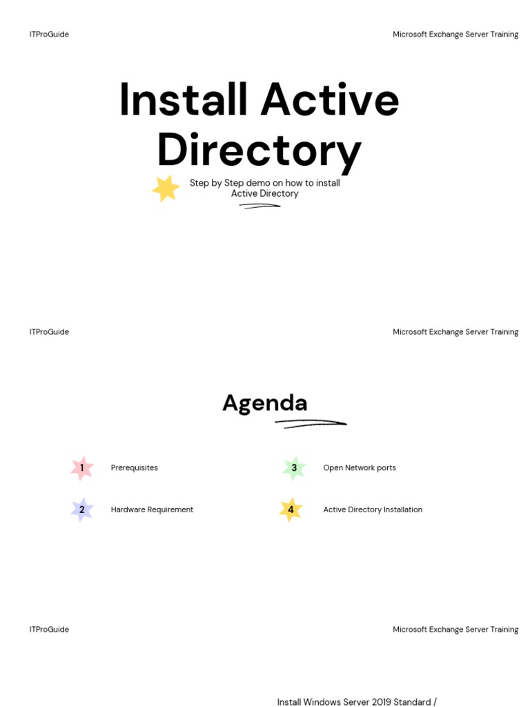 Step by Step Demo On How To Install Active Directory | PDF | Active ...