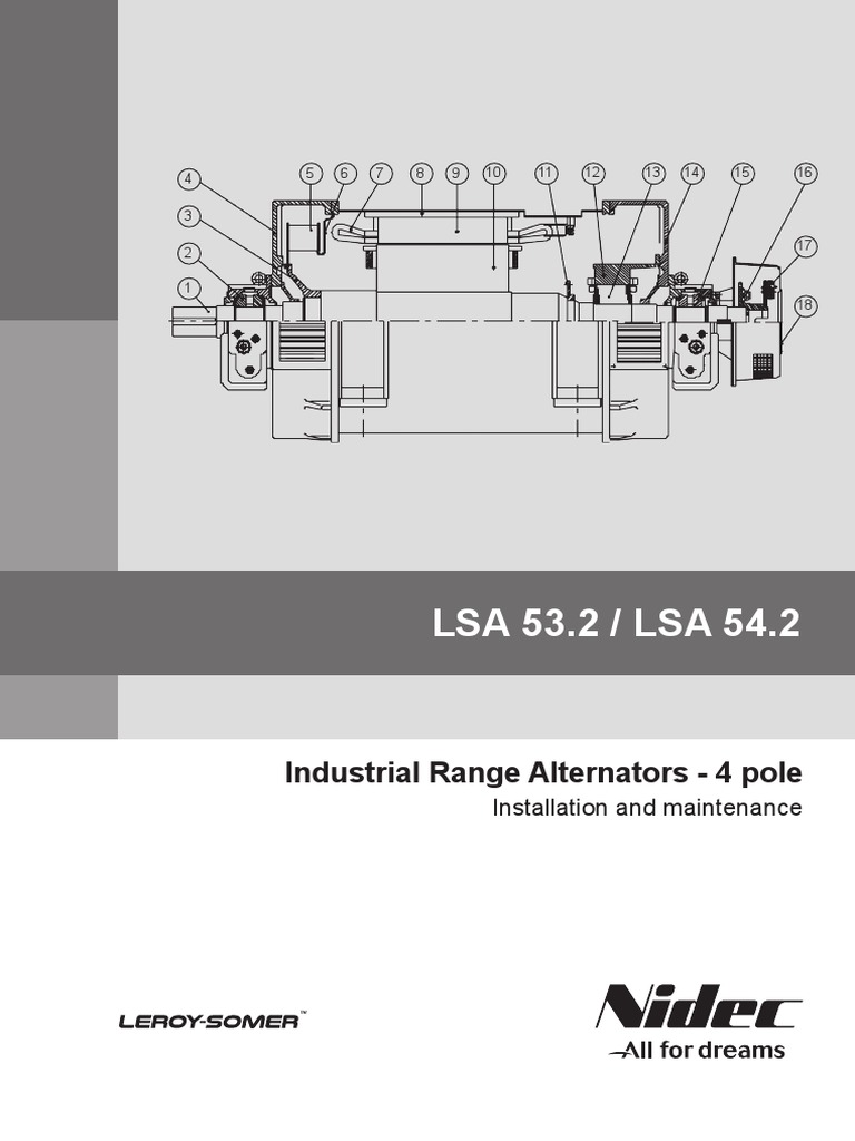 LSA 53.2 / LSA 54.2: Industrial Range Alternators - 4 Pole | PDF