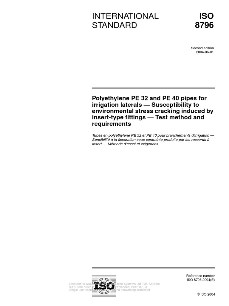 Iso 8796.2004 | PDF | International Organization For Standardization