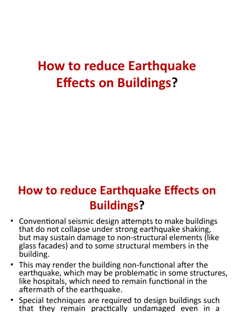 Effect of Earthquake in Building | PDF | Earthquakes | Earthquake ...