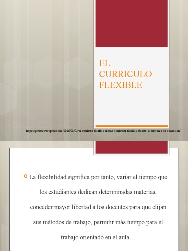 El Curriculo Flexible | PDF | Plan de estudios | Aprendizaje