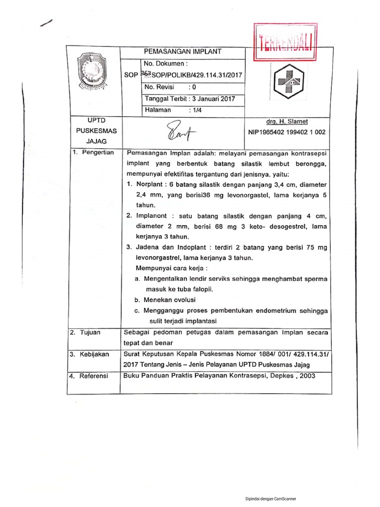 Pemasangan KB Implant | PDF